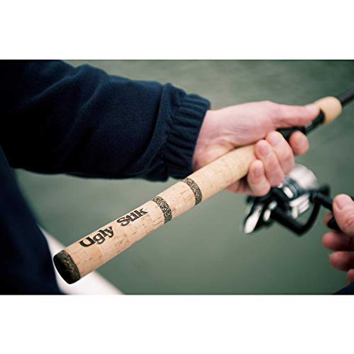 Ugly Stik 6’ Elite Spinning Rod, Two Piece Spinning Rod, 6-14lb Line Rating, Medium Rod Power, Fast Action, 1/4-5/8 oz. Lure Rating