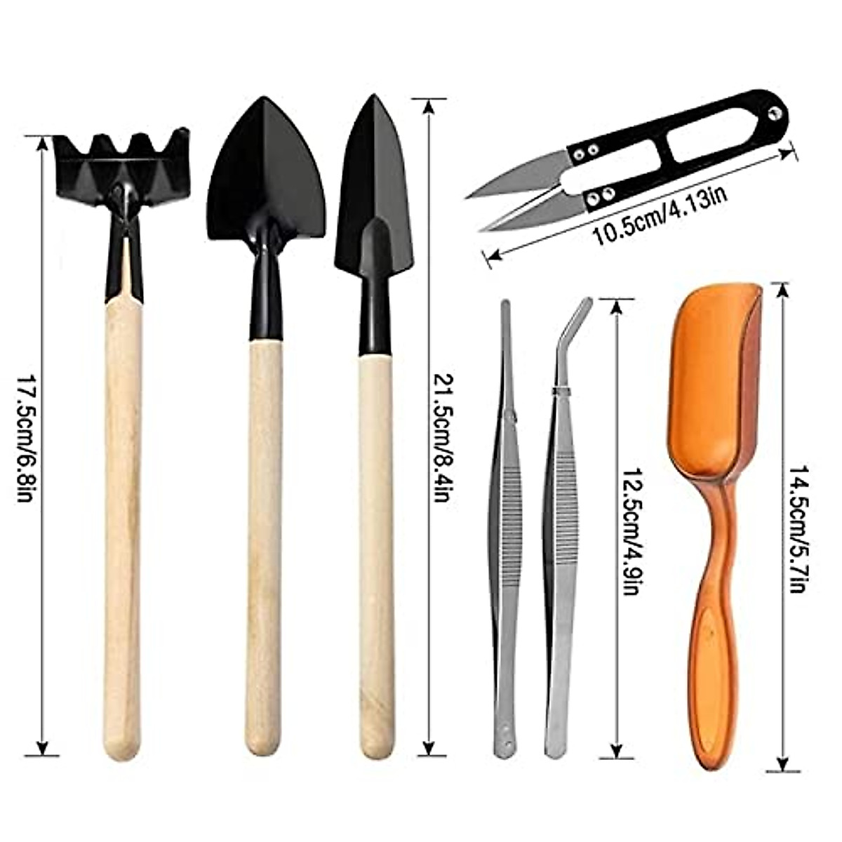 Snow Shovels for Snow Removal Shovel Trimming Tools Succulent 12-Piece Mini Soils Seedling Scissors Set Gardening Transplanter Brush of Potted Patio & Garden