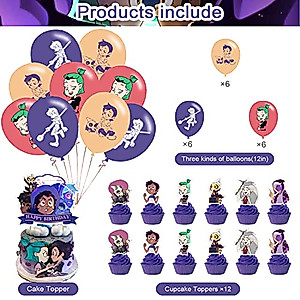 The Owl House Birthday Party Decorations,The owl House Theme Party Supplies for Kids Adults with Happy Birthday Banner Cake Topper Cupcake Toppers Balloons for owl House theme