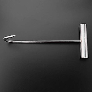 Hemoton Meat Hooks Stainless Steel T Hooks T-Handle Meat Boning Hook for Kitchen Butcher Shop Restaurant BBQ Tool Butcher Shop Tool Kit (28cm)