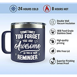 Birthday Gifts For Men, Dad - Gifts For Men, Dad - 14 Oz Mug Stainless Steel Mens Gifts, Gifts For Men Unique - Inspirational, Congratulations Funny, Gifts For Men, Dad, Husband, Coworker, Employee