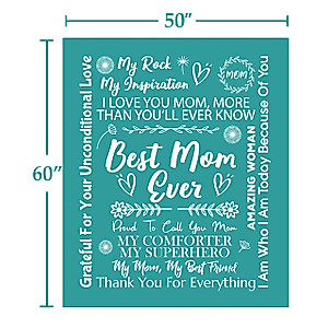 Luxe Extreme Mom Blanket, for Mom, Birthday Gifts for Mom from Daughter or Son, Best Mom Ever Gift Blanket, Mom Gifts for Mother's Day, I Love You Mom Unique Birthday Gift