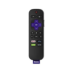 Roku Streaming Stick | Portable, Power-Packed Player with Voice Remote with TV Power and Volume (2017) (Renewed)