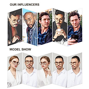 SOJOS Blue Light Blocking Glasses for Men Women Aviator Square Classic Glasses SJ1126 with Gold Frame/Black Rim/Anti-Blue Light Lens