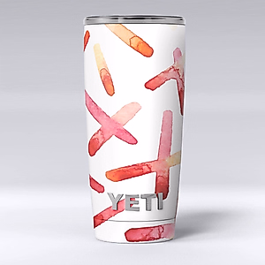 Design Skinz Pink and Orange Microscopic Lens - Skin Decal Vinyl Wrap Kit Compatible with The Yeti Rambler Cooler Tumbler Cups
