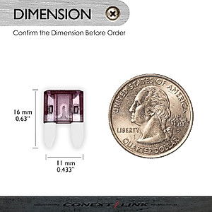 Conext Link 25 Pack 40A Amp APM ATM Fuses Small Mini Blade Fuses for Car Boat Truck SUV Automotive Replacement 32V （14232）