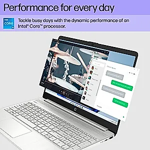 HP 15.6 inch Laptop, FHD Display, 12th Gen Intel Core i5, 16 GB RAM, 512 GB SSD, Intel Iris Xe Graphics, Windows 11 Home, 15-dy5399nr (2023),Silver