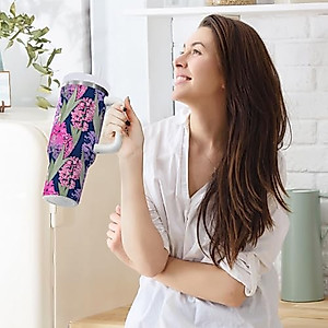 RPLIFE Floral Hyacinth Purple Tumbler, Stainless Steel Bottle, Insulated Tumbler, Tumbler for Men