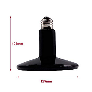 Forfuture-go 250W Reptile Heat Lamp Pet Infrared Ceramic Heater Emitter Appliances Lamp