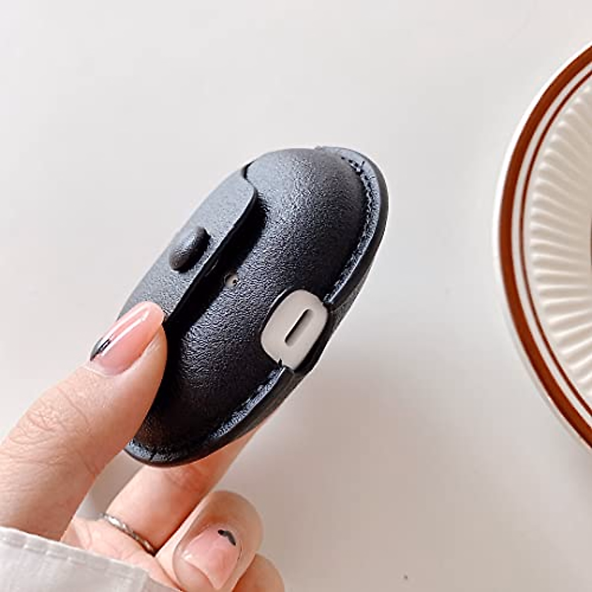 Leather Case for New Beats Studio Buds 2021 Shockproof Protective Cover Skin with Keychain for Women Girls Men Boys for Beats Studio Buds Headphone