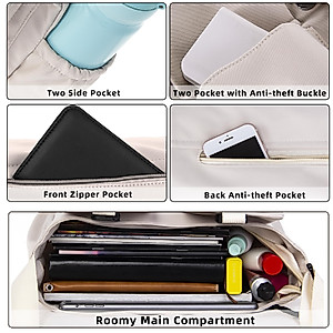 Lovvento Messenger Bag for Men, Women Briefcases Lightweight Men's Laptop Bag 15.6 inch Water Resistant Crossbody Bags Casual Satchel Shoulder College Travel Office Computer Bag (Original-white)