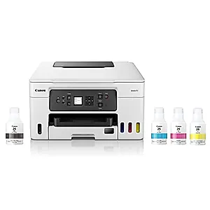 Canon Megatank GX3020 All-in-One Wireless Supertank Printer with Print, Copy, and Scan | Easy Setup, Mobile Printing and 1.35" Monochrome LCD Screen