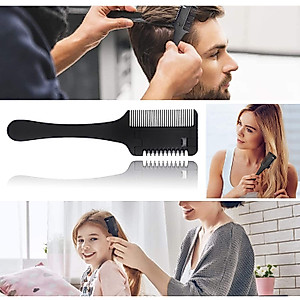 ETERCYCLE Hair Cutter Comb with Extra Razors - Perfect for Men, Women, and Kids - Trim, Thin, and Style with Ease - Sleek Black Design - Hair Cutting and Thinning Tool