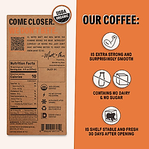 Wandering Bear Organic Hazelnut Cold Brew Coffee On Tap, 96 fl oz - Extra Strong, Smooth, Unsweetened, Shelf-Stable, and Ready to Drink Iced Coffee, Cold Brewed Coffee, Cold Coffee