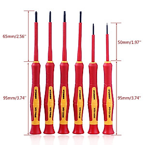 6 Pieces Electronic Magnetic Screwdriver Set Electrician Tool Torx For Smartphone Tablet & Laptop Magnetic Screwdriver Set For Pc Building