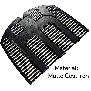soldbbq 7646 7584 Replacement Cooking Grates for Weber Q300 Q320 Q3000 Q3200 Series Gas Grills, Matte Cast Iron Cooking Grate Replacement Parts for Weber 7646 7584