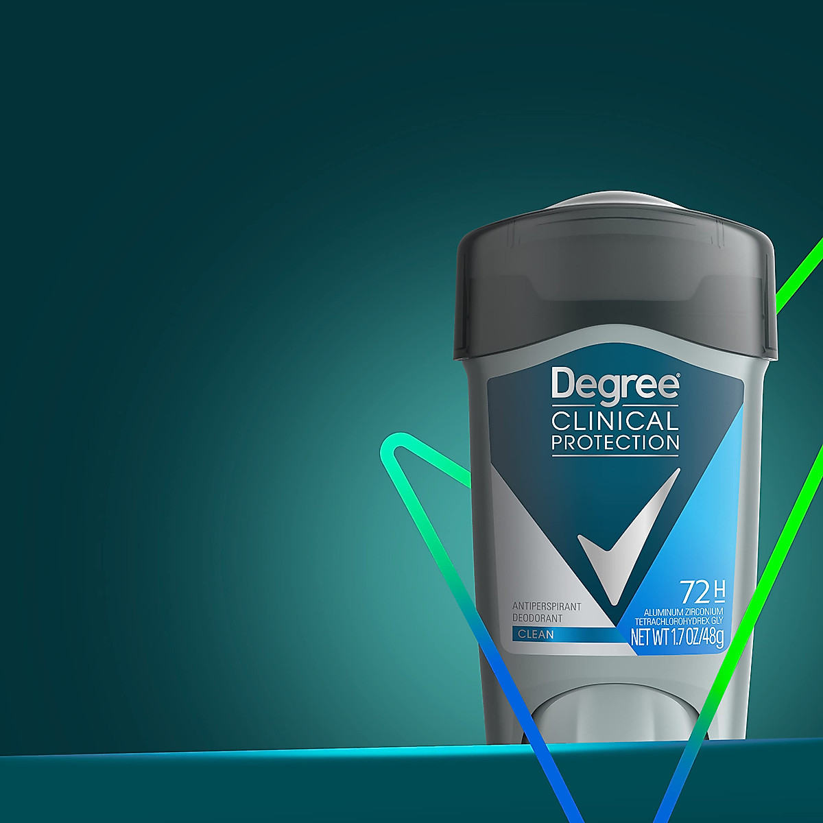 Degree Men Antiperspirant Deodorant Clean 72-Hour Sweat & Odor Protection Prescription-Strength Antiperspirant For Men with MotionSense Technology 1.7 oz