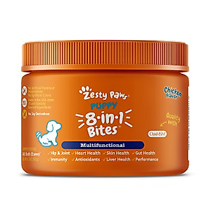 Zesty Paws Puppy 8-in-1 Multivitamin Soft Chews + Puppy Calming Soft Chews