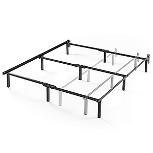 ZINUS Compack Metal Adjustable Bed Frame / 9 Inch Support Bed Frame for Box Spring and Mattress Set, Full/Queen/King