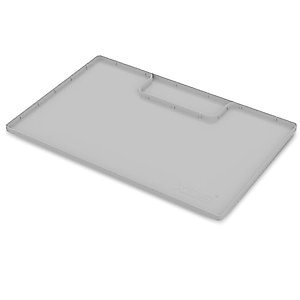 XDS The Original Under Sink Mat for Kitchen Waterproof, 34''x22'' Silicone Under Sink Liner, Cut to Fit Under Sink Tray for Kitchen Cabinets, Preventing Drips, Leaks, Spills (Light Gray)