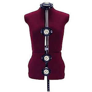 Female Adjustable Dress Form for Sewing - (JF-FH-2)12 Dial Fabric Female Adjustable Body Form with Base (Small)