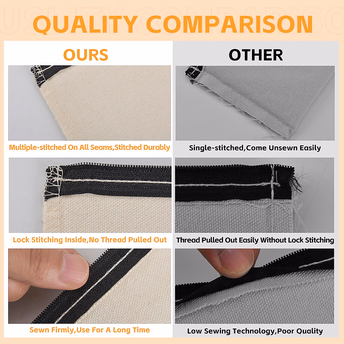 14Pieces 8 x 5 Inch Blank Craft DIY Canvas Pen Pencil Case- Cotton Canvas Invoice Bill Bag Makeup Bag Cosmetic Bag Multipurpose Travel Toiletry Pouch with Black Zipper…