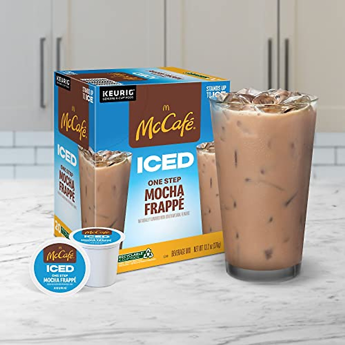 McCafe ICED One Step Mocha Frappe, Keurig Single Serve K-Cup Pods, 20 Count