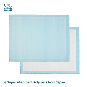 Best Pet Supplies, XL (36" x 27.5") Disposable Puppy Pads for Whelping Puppies and Training Dogs, 100 Pack - Ultra Absorbent, Leak Resistant, and Track Free for Indoor Pets - Baby Blue