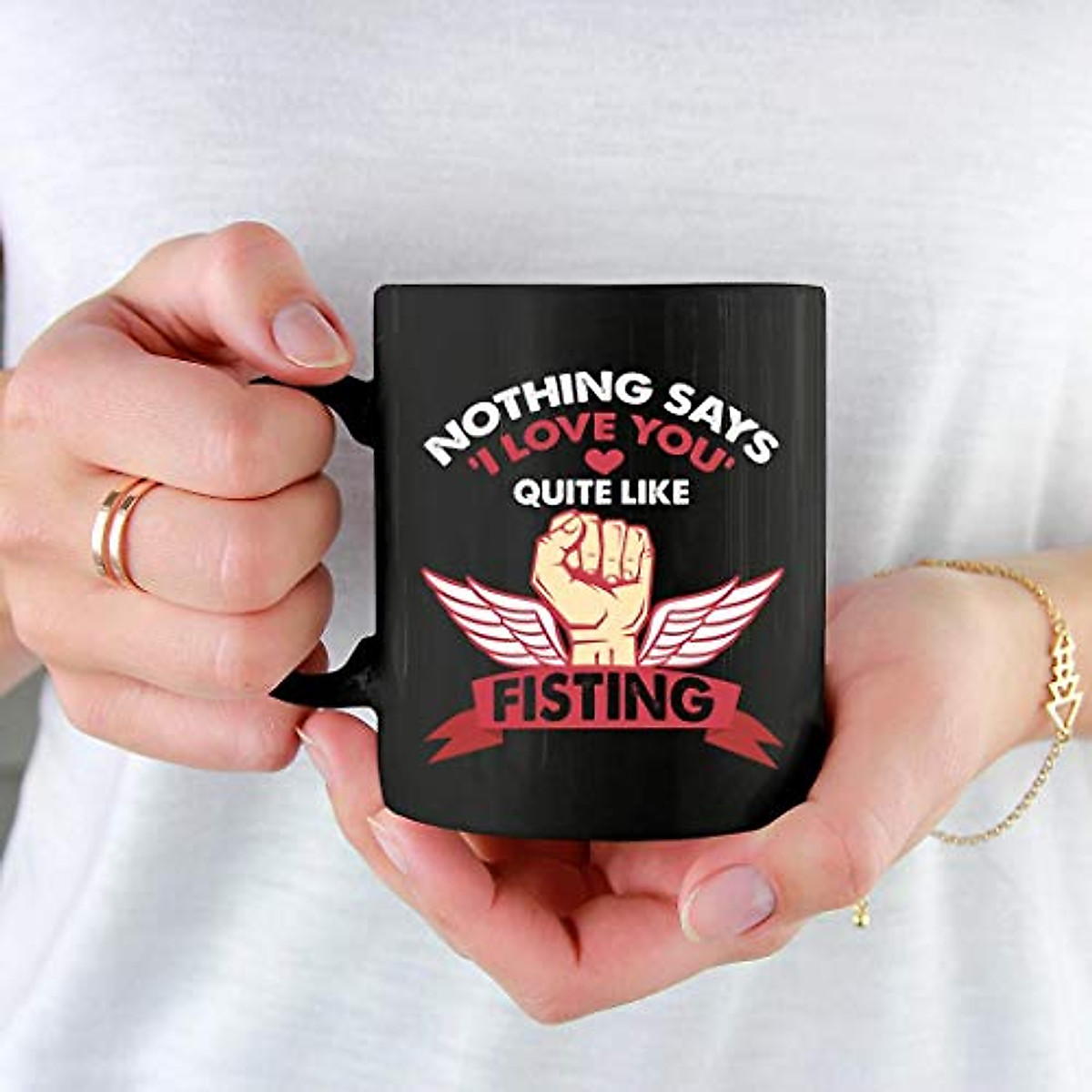 Nothing Says I Love You Quite Like Fisting Mug 11oz black