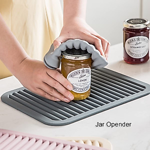 Extra Large, Extra Thick Rectangular Silicone Trivet Mat Set for Hot Dishes,Pots and Pans, Kitchen Hot Pads for Countertop and Table,Dishing Drying Mats, Set of 2 (Merlot Red)