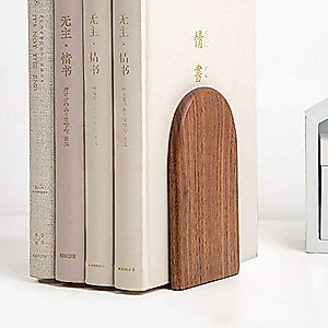 Book End Wood BookEnds Heavy Duty Book Stand (Walnut Wooden)