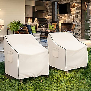 KylinLucky Patio Furniture Covers Waterproof for Chairs, Lawn Outdoor Chair Covers Fits up to 31.5 W x 33 D x36 H inches 2 Pack