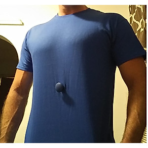 TC Tugger Style T-Shirt Real Wooden Tugging Knob! T.C. TC Tuggers TC Topps Tribute Shirt Blue