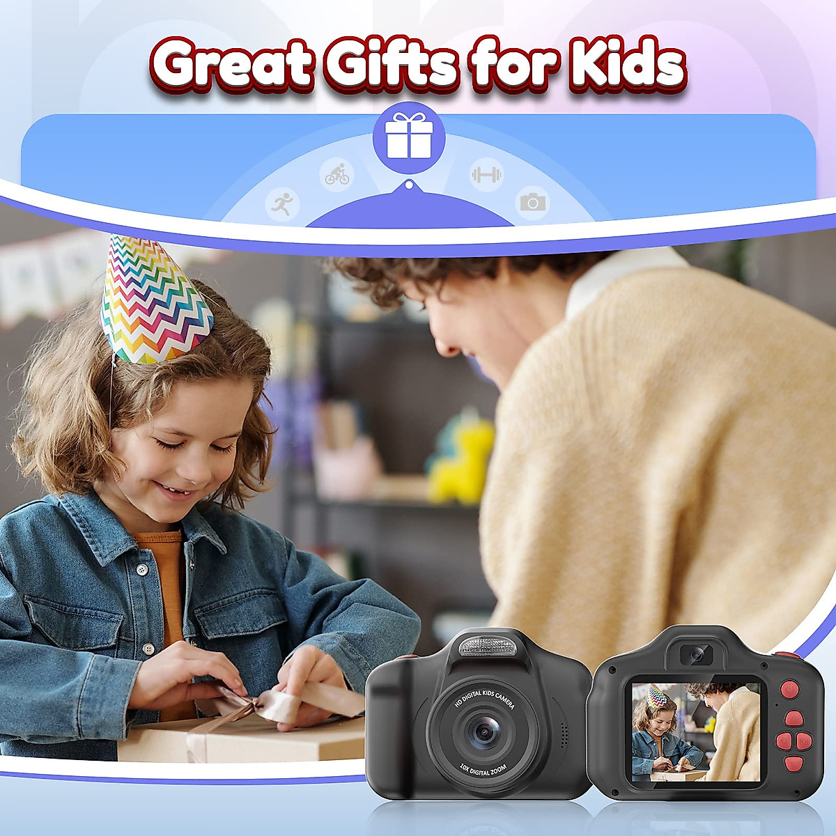 Yoophane Upgrade Digital Selfie Camera,Christmas Birthday Gifts for Kids Boys Girls,2.4 Inch Toys for Kids 3-12 Year Old 1080P Video Recorder with Flash