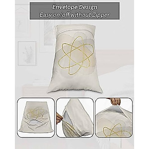 Edwiinsa Yellow Flower Pillow Covers King Standard Set of 2 20x36 Bed Pillow, Modern Abstract Art Yellow Lines Plush Soft Comfort for Hair/Skin Cooling Pillowcases with Envelop Closure