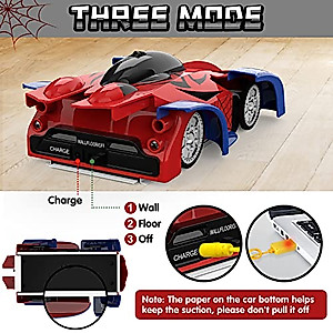 EpochAir Wall Climbing Remote Control Car, Dual Mode 360° Rotating RC Stunt Cars with Headlight,Rechargeable Toys for Boys Gift for Boys 4 5 6 7 8-12 Year Old