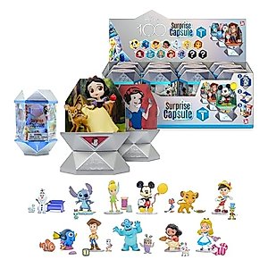 YuMe Disney 100 Mystery Capsules - Rare Pixar & Disney Vinyl Figurines, Series 1 Blind Bag Collectibles 12 Pack