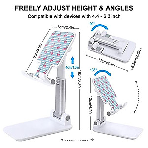 Flamingo Foldable Desktop Cell Phone Holder Portable Adjustable Stand for Travel Desk Accessories