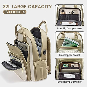 LOVEVOOK 15.6 Inch Laptop Backpack for Women,Fashion Work Travel Backpack,Waterproof Day Pack Purse for Teacher Nurse