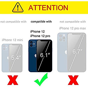 Hoofur iPhone 12 Case, Slim Fit Premium Leather iPhone 12 Pro Wallet Cases Card Slots Shockproof Folio Flip Protective Defender Shell for iPhone 12 Pro (6.1 inch) 2020 (Almond Blossom)