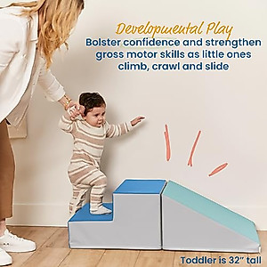 ECR4Kids Softzone Little Me Climb and Slide, Toddler Playset, Contemporary, 2-Piece