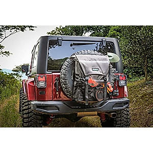 ALL-TOP Spare Tire Trash Bag, Heavy Duty Truck Tailgate Trash Bag, Cargo Storage Bag for Jeep, Truck, SUV or Car, Fit up to 40'' Tire (Rhino Grey)