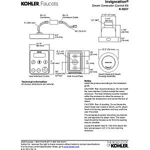 KOHLER K-5557-CP 5557-CP Steam, No Size, Polished Chrome