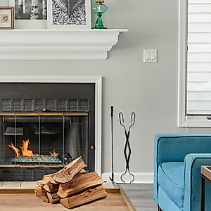 Fire Pokers Set for Fireplace,32 Inch Solid Steel Fire Pit Campfire Poker with Blow Poke Function Set, Heavy Duty Fireplace Poker Wood Stove Fire Pit Tools