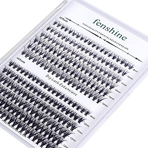 Fenshine Cluster Eyelash Extensions 240pcs 20D/40D Cluster Eyelashes Mixed, Natural False Eyelashes Cluster Soft Individual Lashes Clusters
