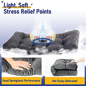 ROFIELTY Bench Cushion 36 inches. Non-Slip Tufted Cushion for Indoor/Outdoor use, Comfortable Window Cushion, Soft Piano Bench Cushion.Multi-Scene use of Cushions. (36x14x3, Dark Gray)