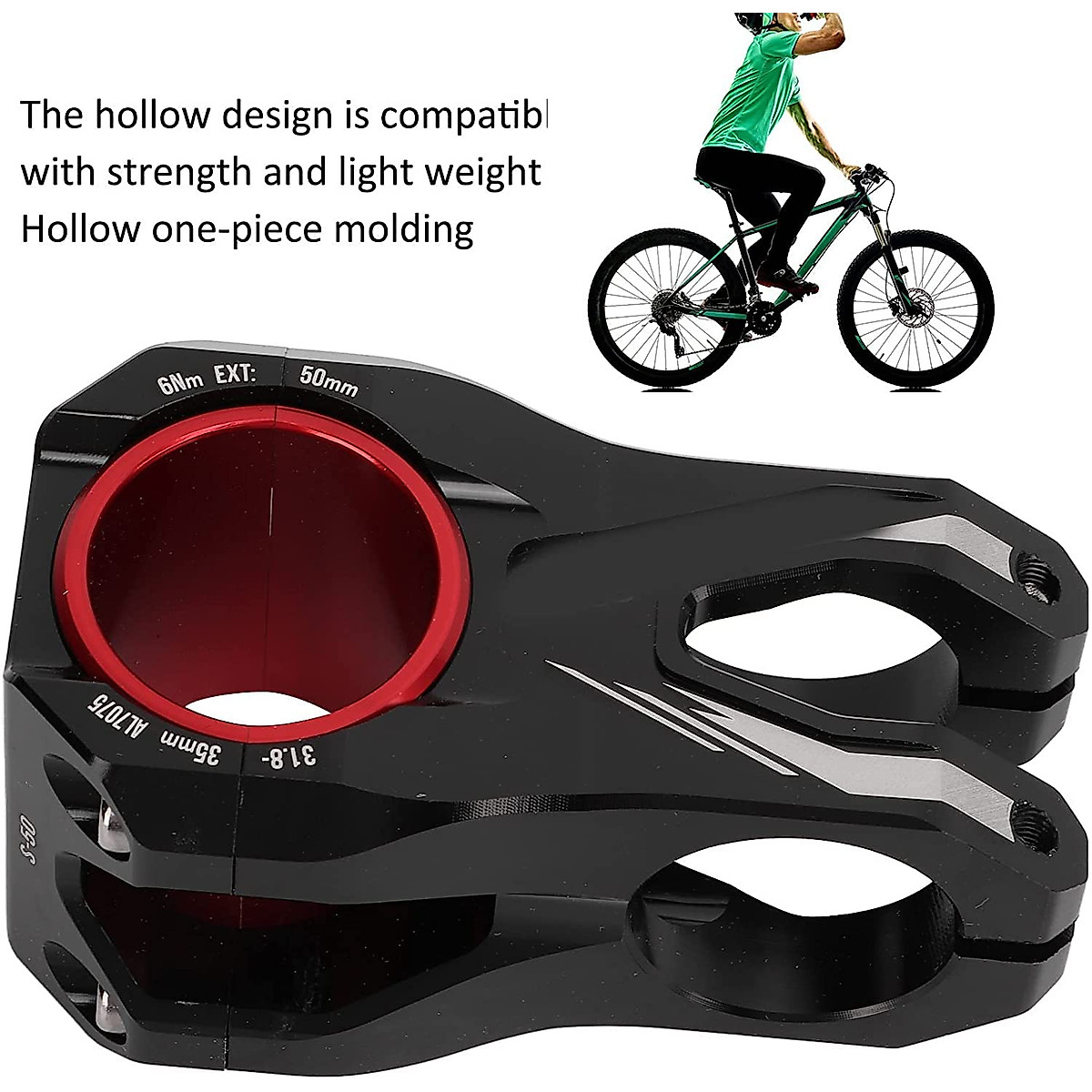 ZECHAO Bike Stem,Aluminum Alloy for 31.8-35mm/1.3-1.4in Handlebar Bikes Lightweight Road Bike Handlebar Stems Bike Stem