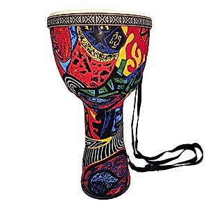 BND Drums Mini Djembe Drum Djembe jembe is a Rope-Tuned Covered Goblet Drum Played with Bare Hands Originally from West Africa (Blue, 6x14)
