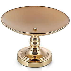 MDLUU Centerpiece Holder Bowl, Decorative Footed Bowl, Pedestal Fruit Tray for Dining Room Table, Coffee Table, Living Room Decor, 11.8''Dia.×8''H (Gold)