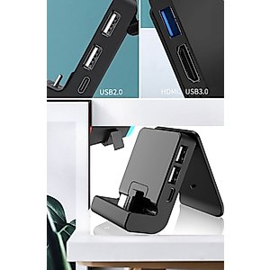 Switch TV Docking Station for Nintendo,Switch OLED Dock, Portable Adjustable Charging Dock 4K HDMI USB 3.0 Port Replacement with USB C Charging Cable for Official Nintendo Switch and Newest OLED Model